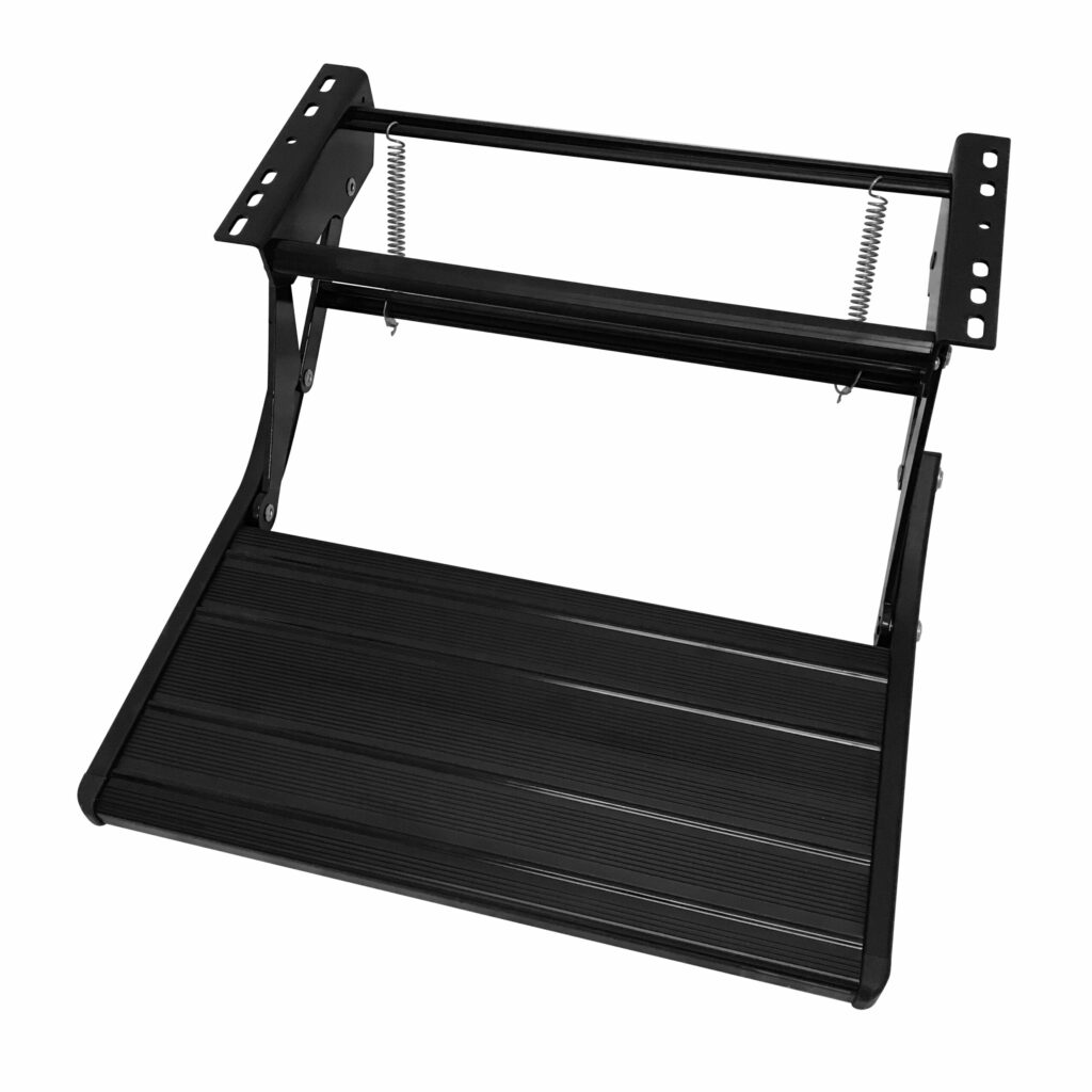 XL Black Single Manual Bolt on Caravan RV Motor Home Step – TRA Australia