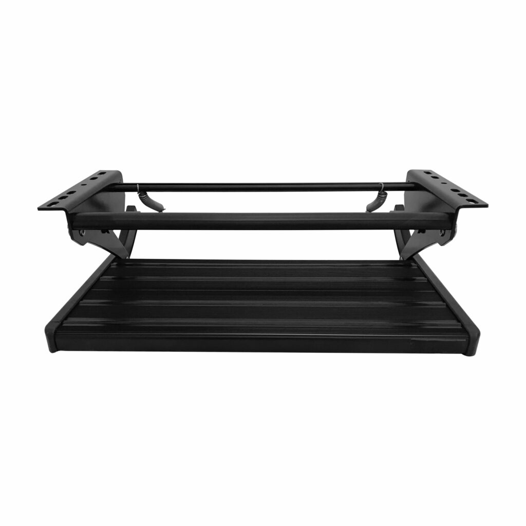 XL Black Single Manual Bolt on Caravan RV Motor Home Step – TRA Australia