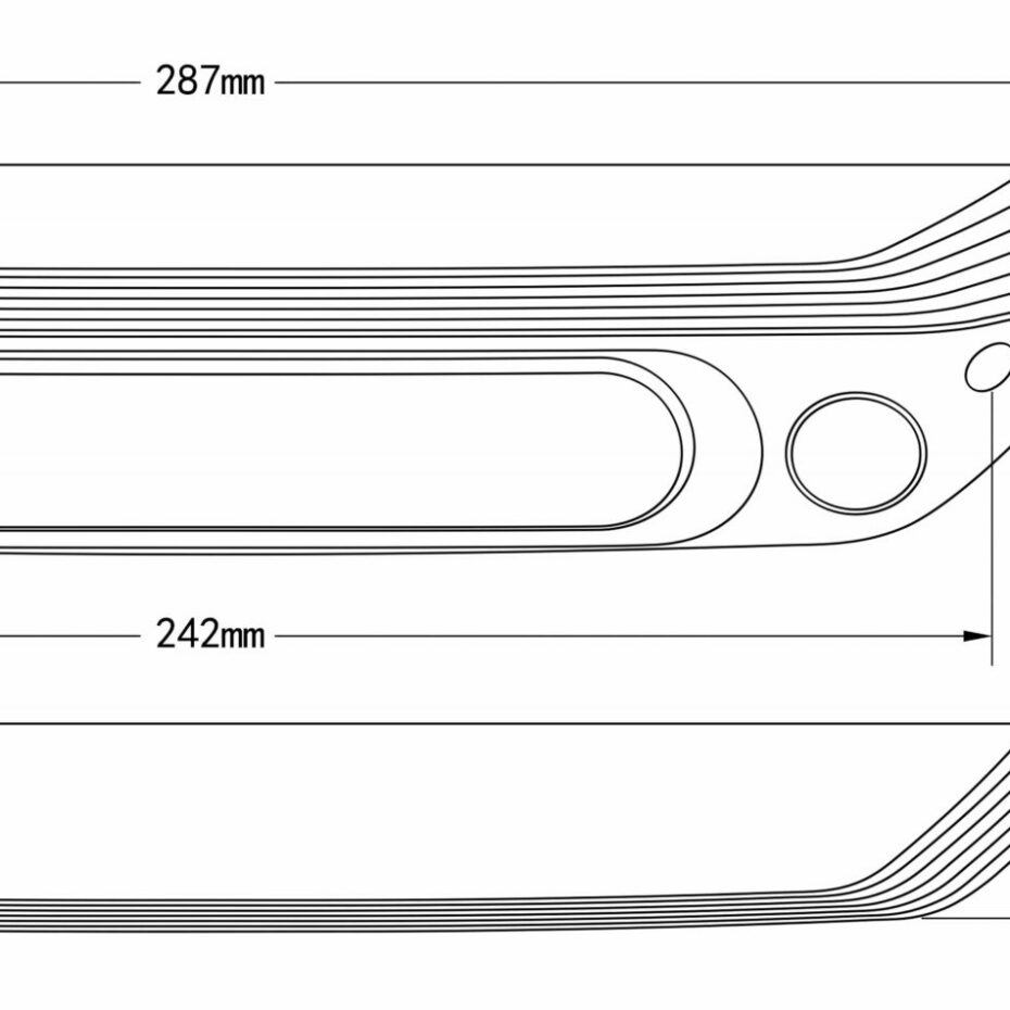 Dimmable White 287mm Dual LED Light 12V Awning Light