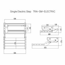 Single 12v Electric Caravan Step with LED Light – TRA Australia