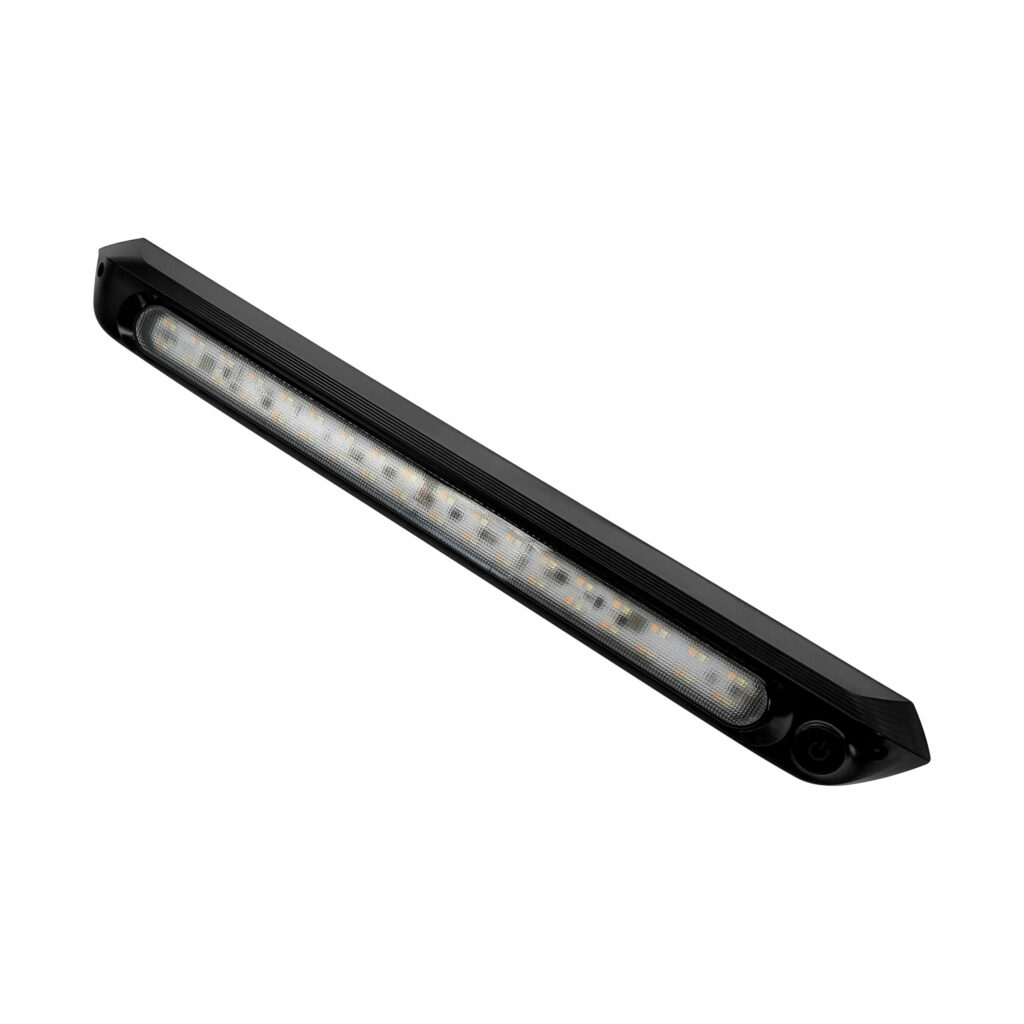 500mm Dual LED Light 12V Awning Light Amber/White Black