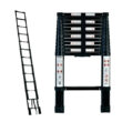 Black 3.8m portable telescopic ladder with carry bag – TRA Australia
