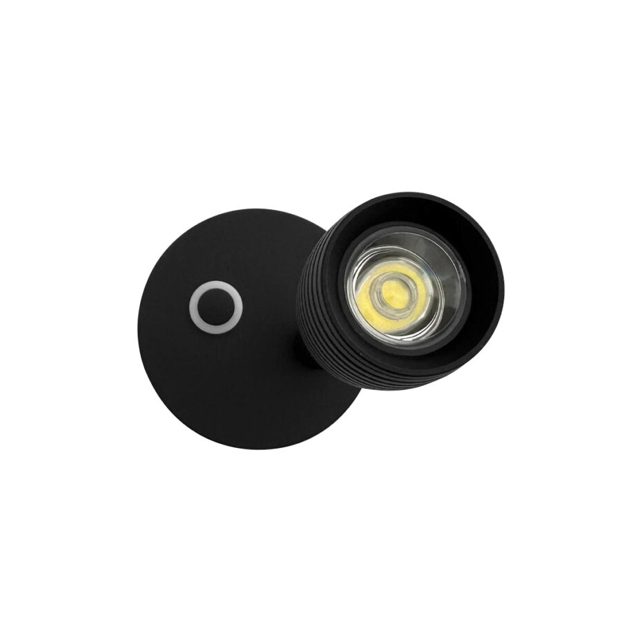 Black 12v 6K LED Reading Light w/ USB Charging Port