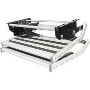 Double 12v Electric Caravan Step with LED Light – TRA Australia