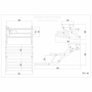 Double 12v Electric Caravan Step with LED Light – TRA Australia