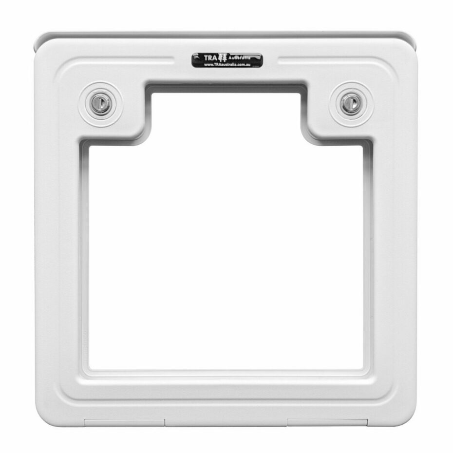 White Caravan Access Service Door - TRA Australia