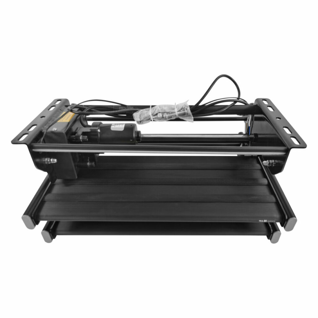 Black Double 12v Electric Caravan Step with LED Light – TRA Australia